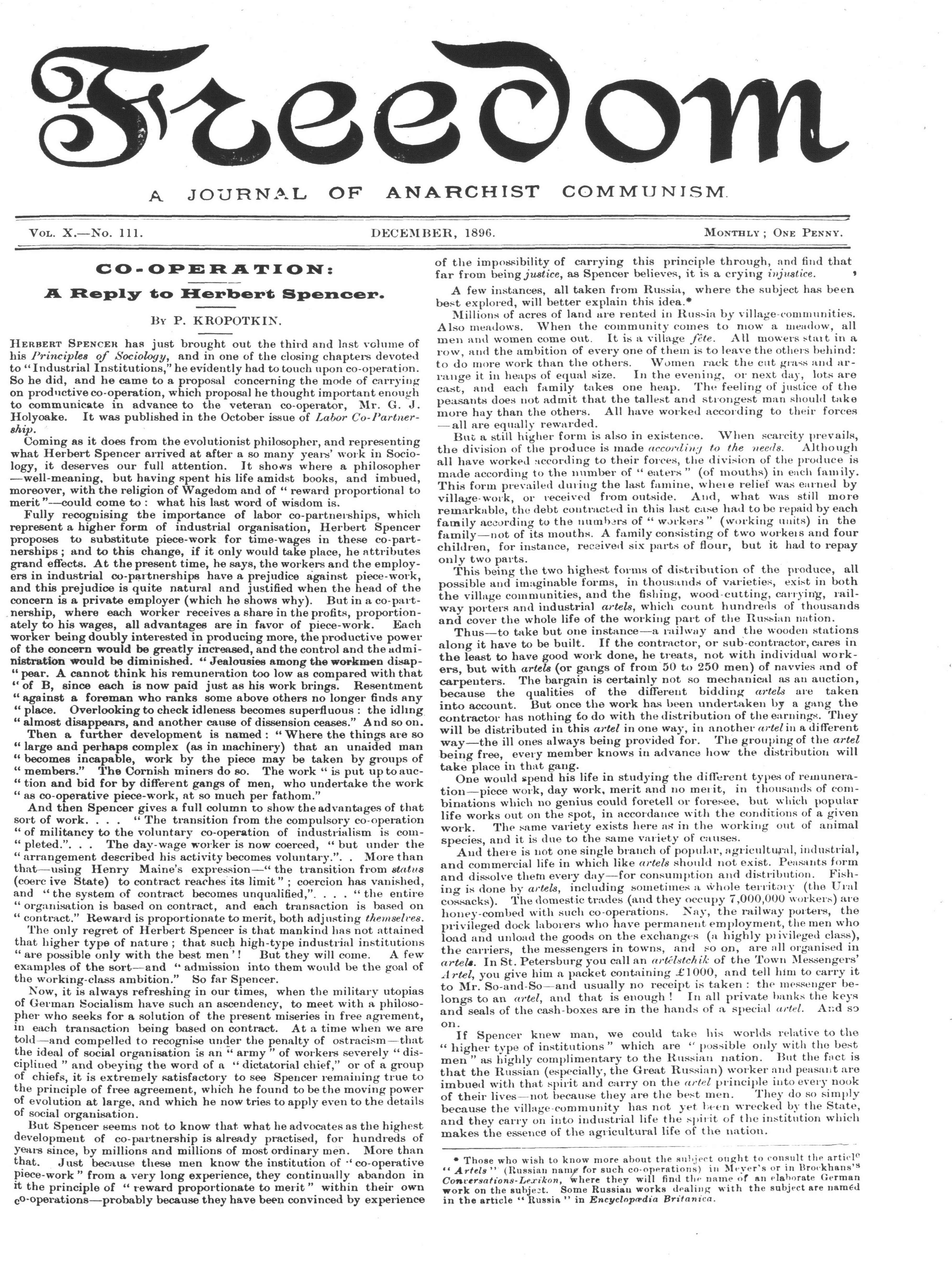 Freedom vol 10. no 111 (December 1896) | libcom.org